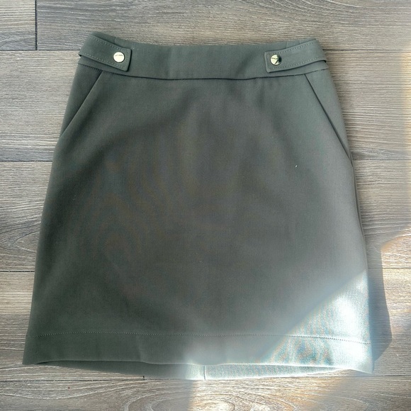 H&M | Skirts | Hm Army Green Mini Pencil Skirt With Gold Buttons | Poshmark